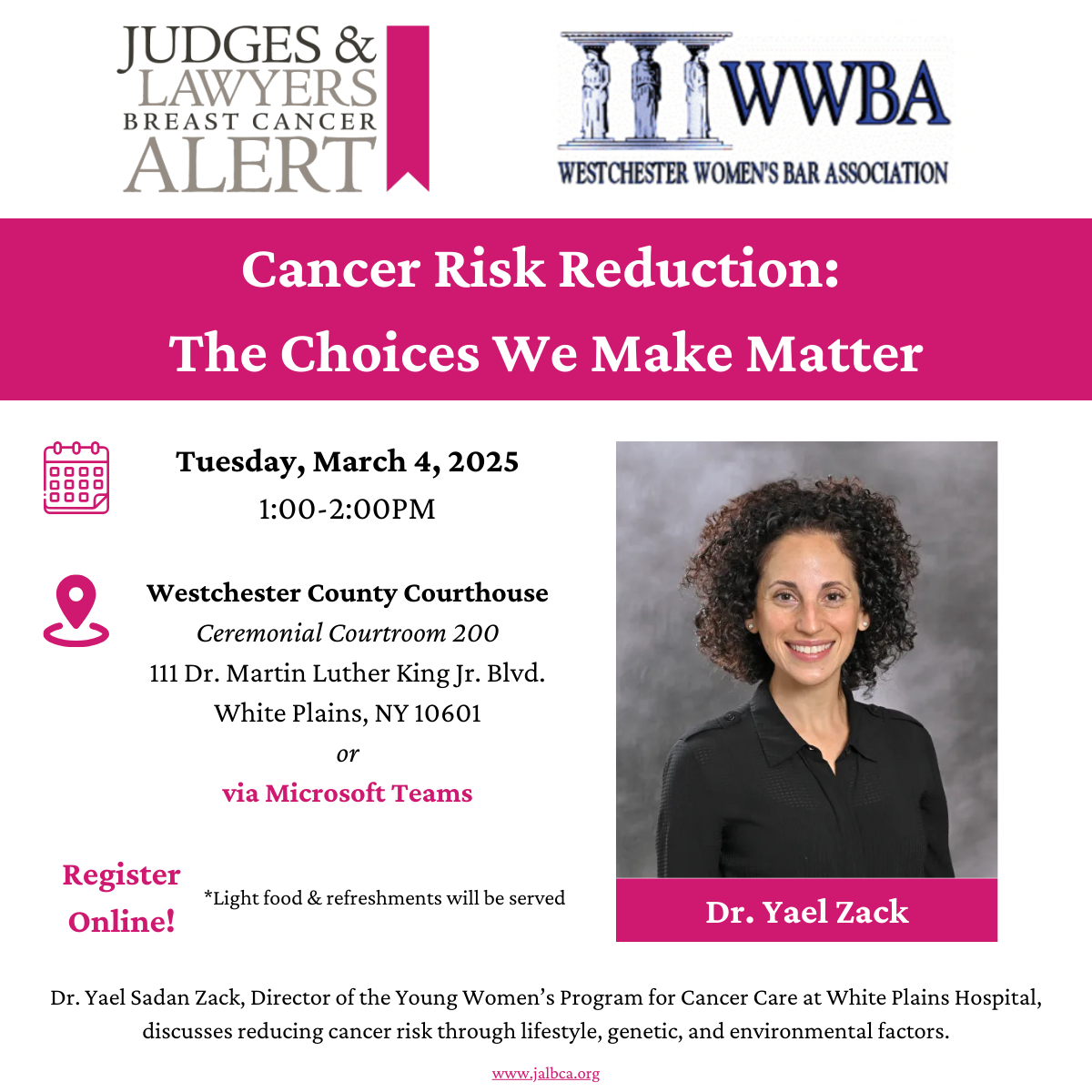 JALBCA + WWBA | Cancer Risk Reduction: The Choices We Make Matter ...